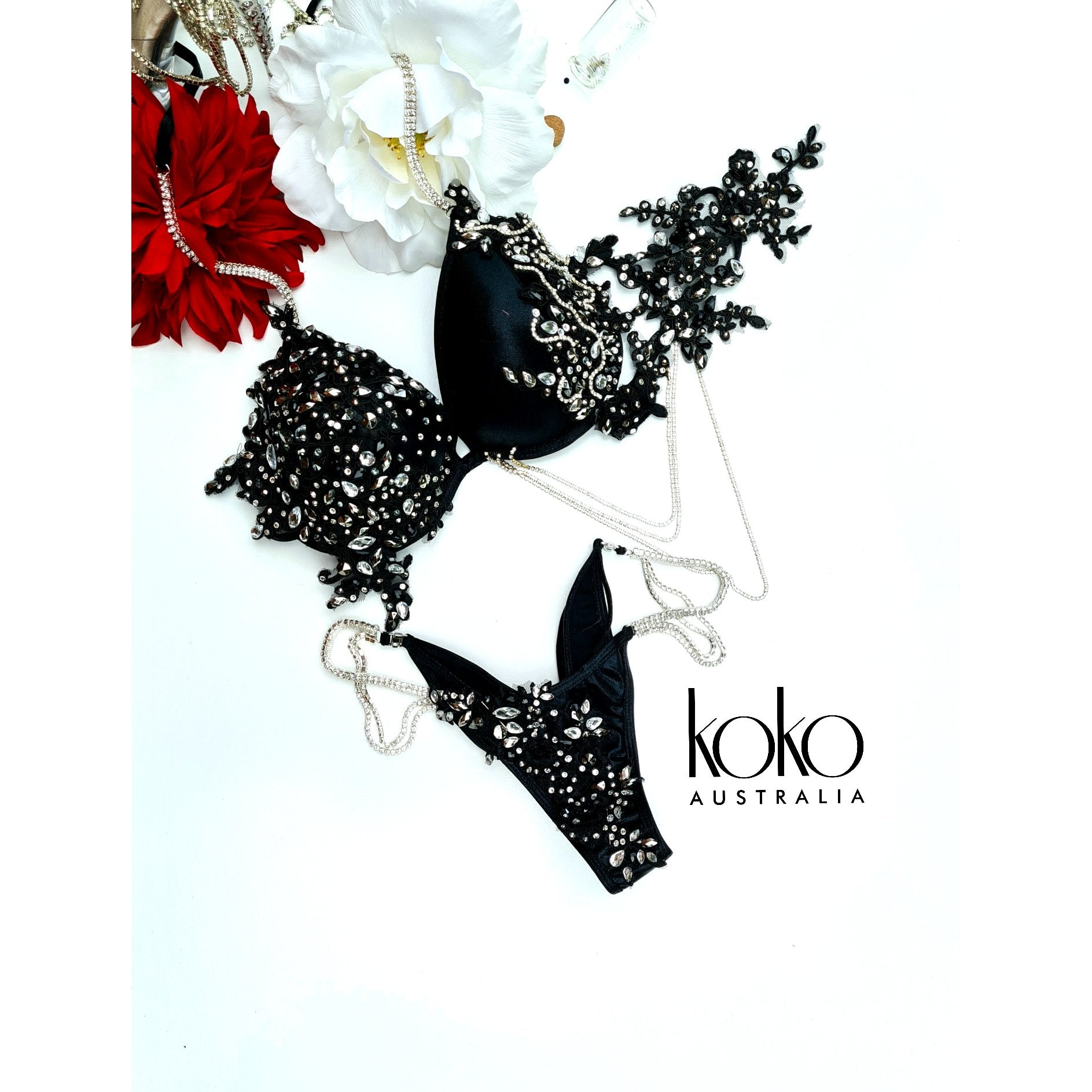 Black and silver WBFF diva Costume – KoKo Australia