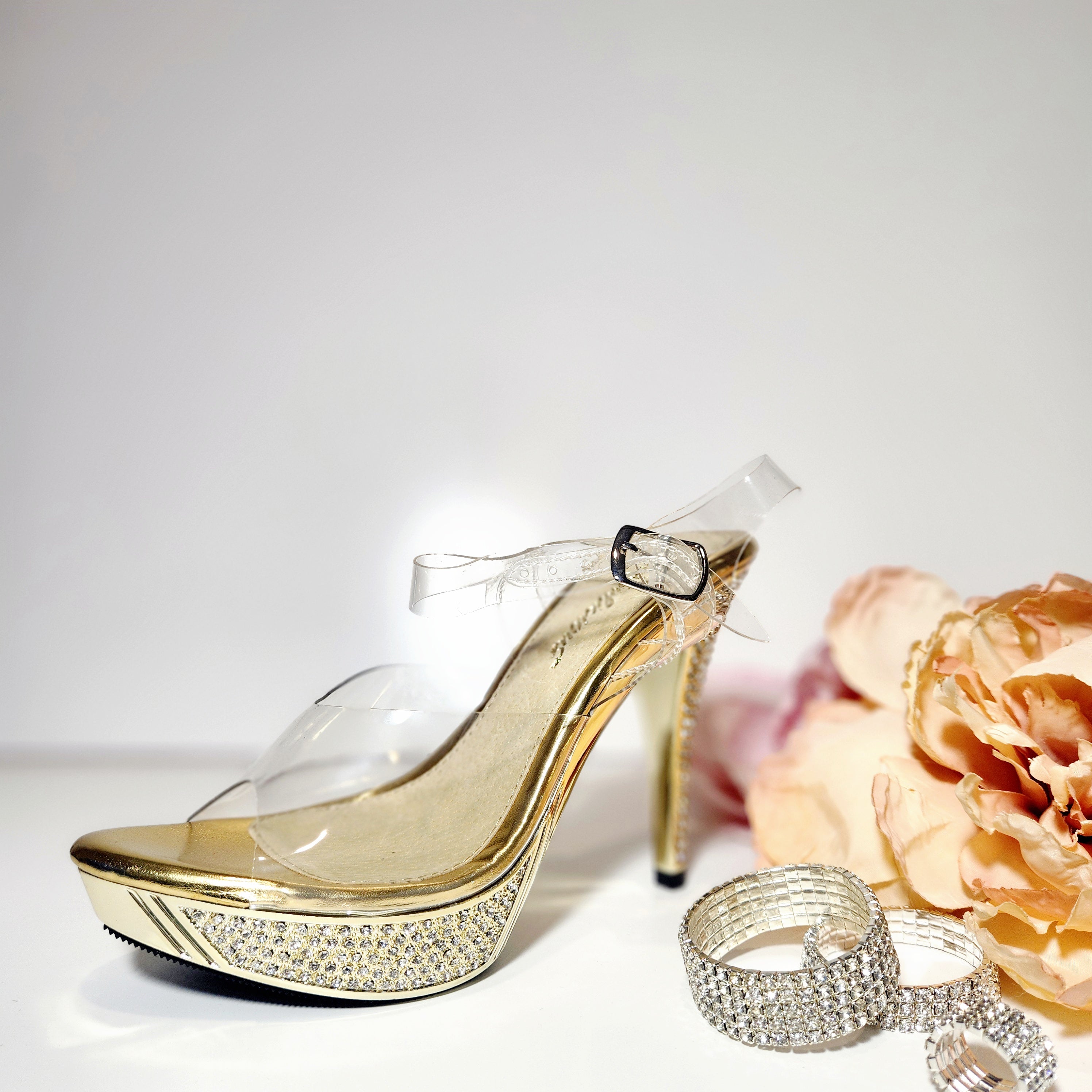 Pleaser Fabulicious elegant-408 gold heels – KoKo Australia